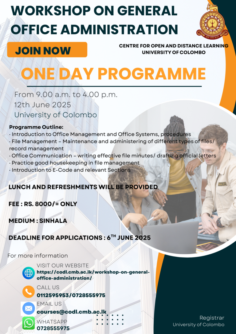 Workshop on General Office Administration | Centre for Open & Distance ...
